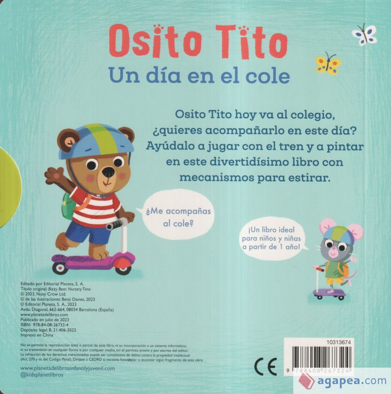 Cuento Osito Tito: Un día en el Cole - Brincaluz - Juguetes Educativos ...